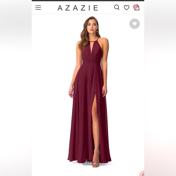 Azazie | Dresses | Wine Colored Dress Elegant Formal | Poshmark